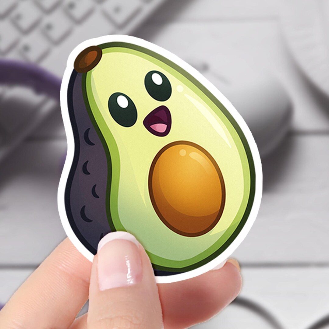 Avocado Sticker, Matte Waterproof Vinyl Decal - Etsy