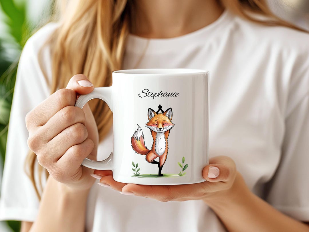CUSTOM Fox Mug | Cute Fox Mug | Animal Mug | Gift for Friend | Coffee ...