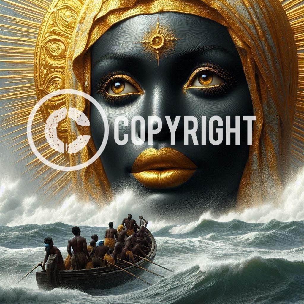 Orisha Oshun Yoruba African Art Painting Ifa Santeria Cadomble Isese ...