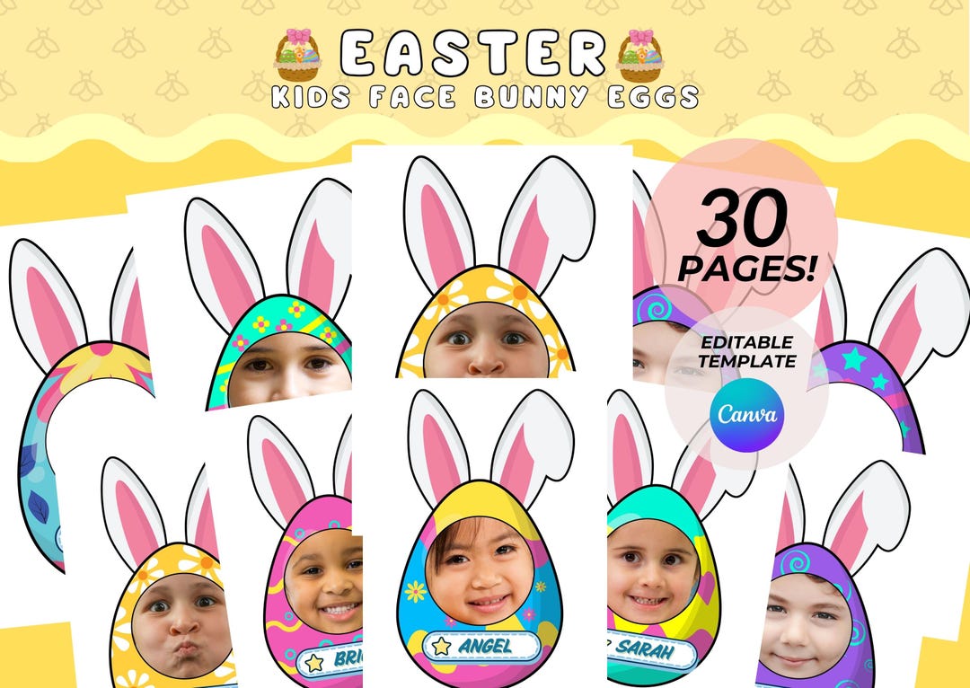 Easter Bunny Eggs Personalised Activity for Kids Easter Craft Preschool ...