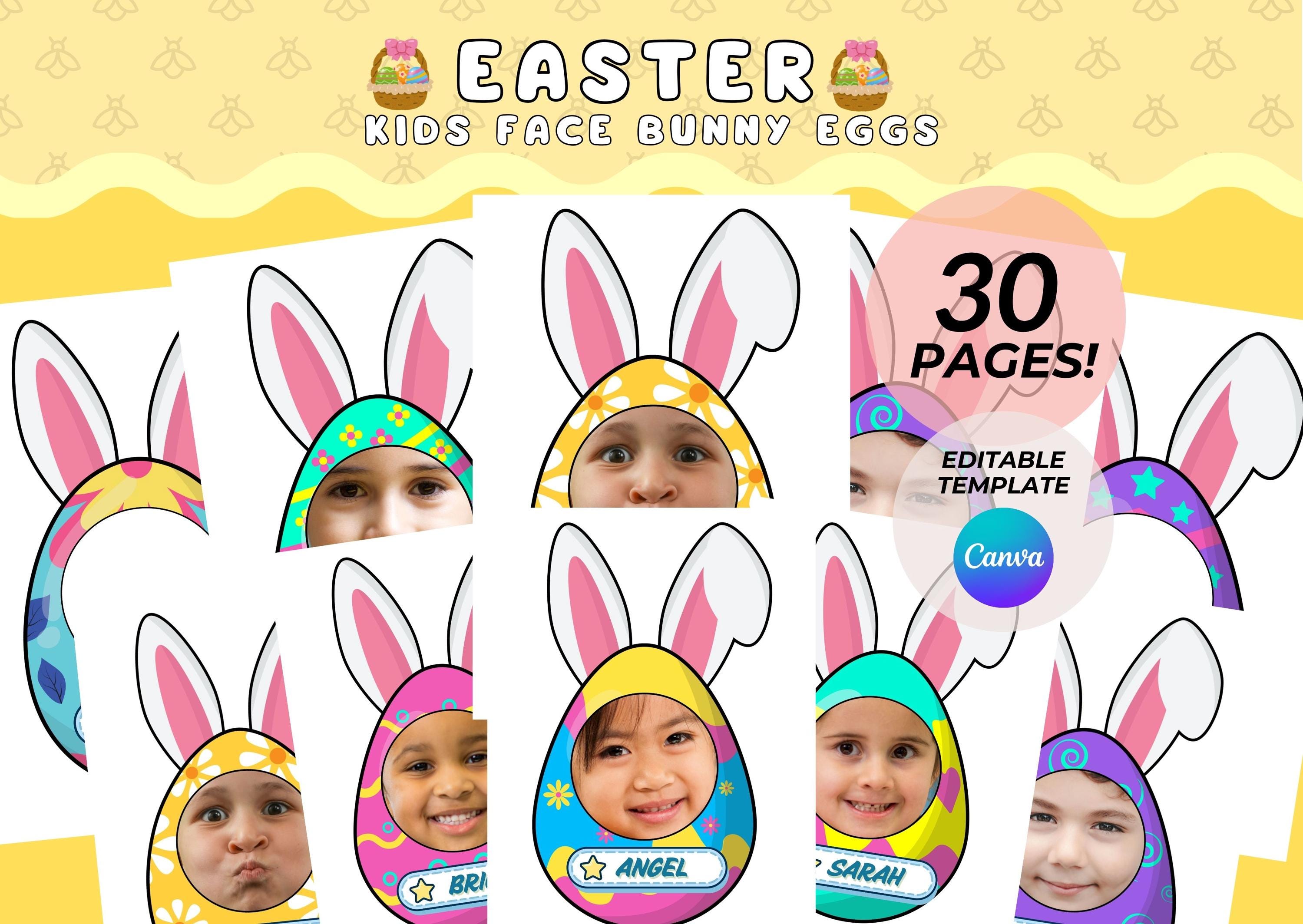 Easter Bunny Eggs Personalised Activity for Kids Easter Craft Preschool ...
