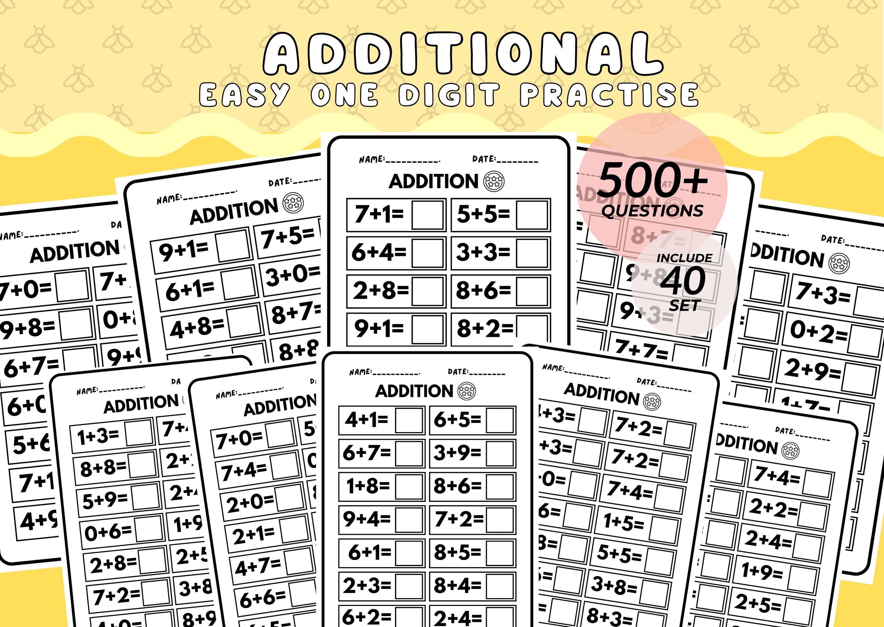 Additional Practise for Preschool Mathematics Worksheets Drills ...