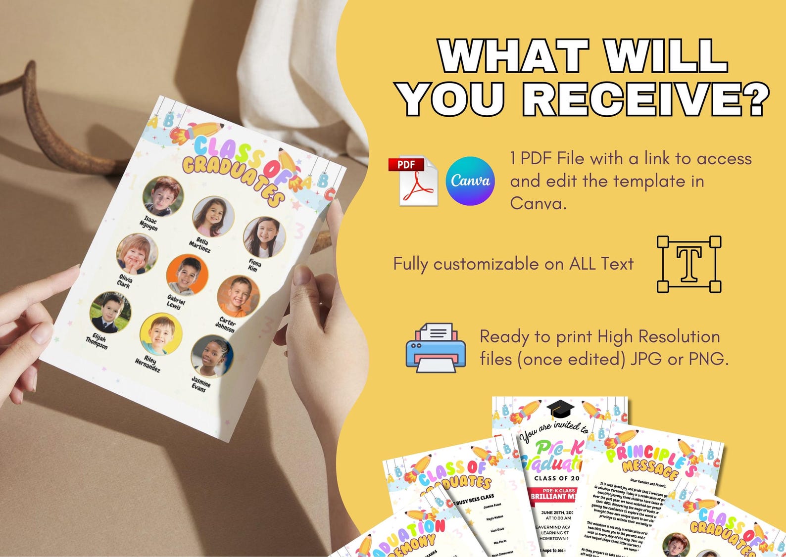 Preschool Graduation Program Template Class of 2025 Pre-k Printable ...