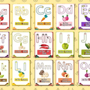 Alphabet Poster for Classroom Decoration Preschool Letter Flashcard ...