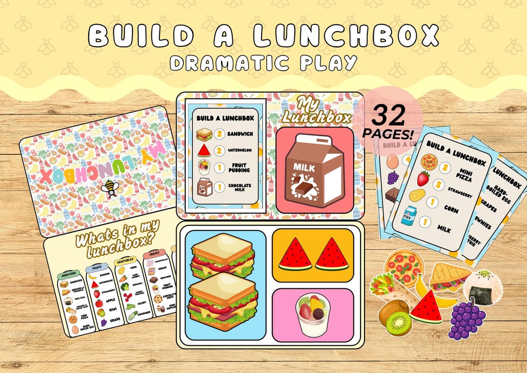 Build A Lunchbox Pretend Play Preschool Printable Busy Book for ...
