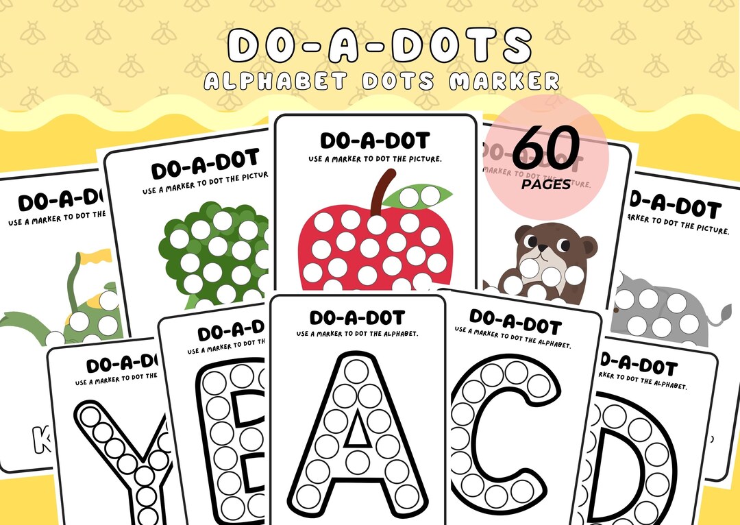 Alphabet Animal Fruits Object Dot Marker Worksheets Dot Marker ...