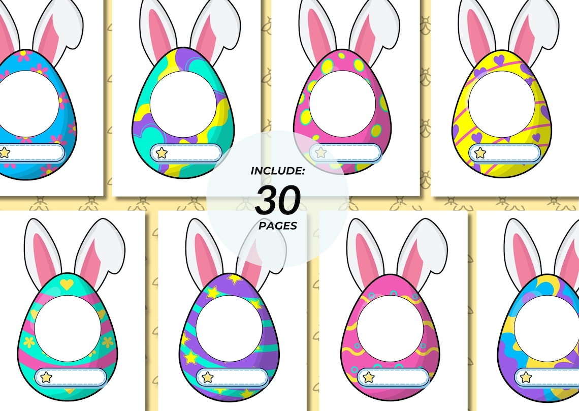 Easter Bunny Eggs Personalised Activity for Kids Easter Craft Preschool ...