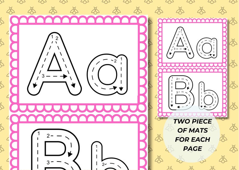 Alphabet Letter ABC Tracing Cards Preschool Homeschool Activity ...