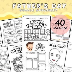 Father's Day Printable All About My Dad Fathers Day Gift Card for ...