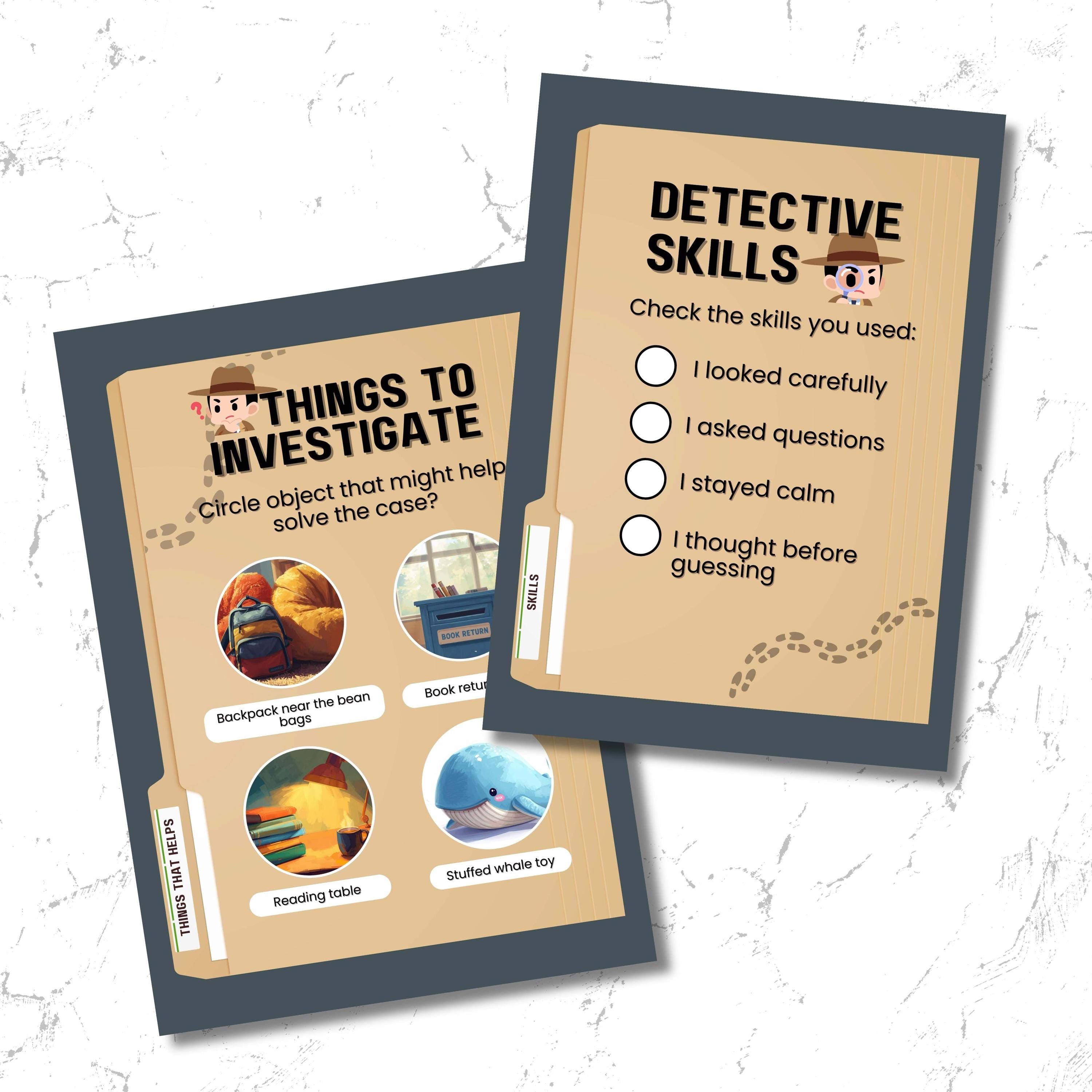 Kids Detective Pretend Play Preschool Printable Mystery Case File ...