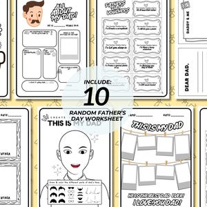 Father's Day Printable All About My Dad Fathers Day Gift Card for ...