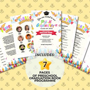Preschool Graduation Program Template Class of 2025 Pre-k Printable ...