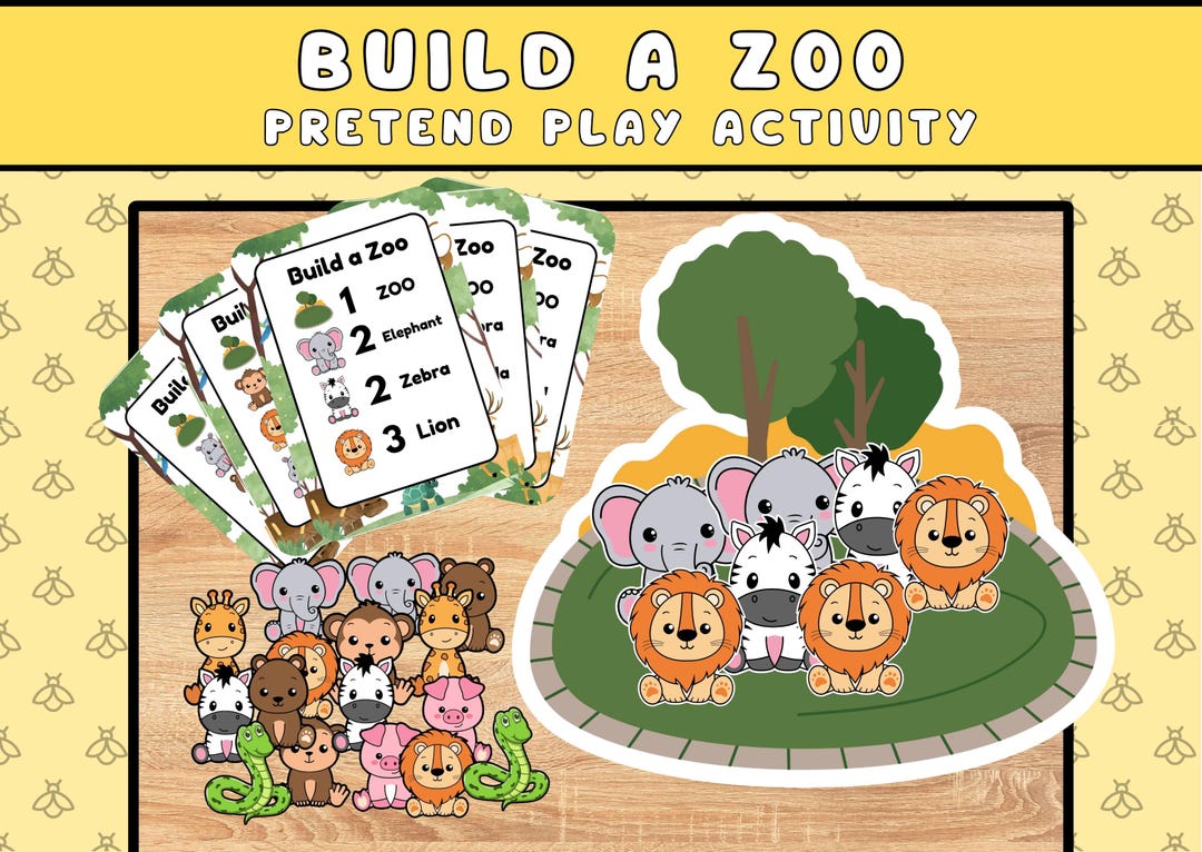 Build A Zoo Pretend Play Preschool Printable Busy Book Kindergarten ...