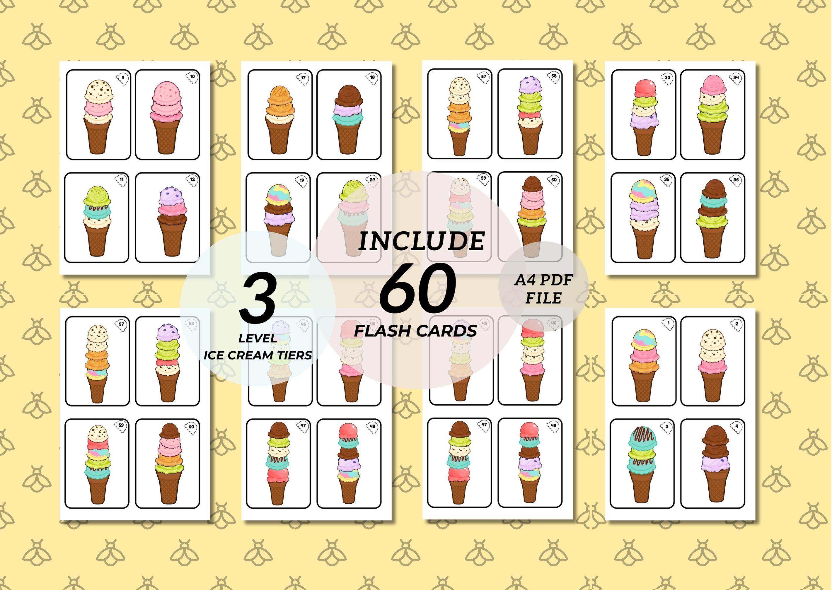 Ice Cream Builder Printable Activity, Fine Motor Skills, Preschool ...