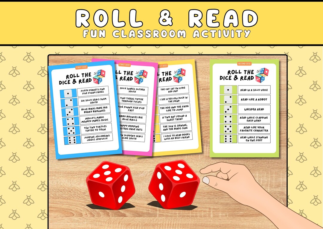 Roll and Read Preschool Sentences Game, Kindergarten Reading Fluency ...