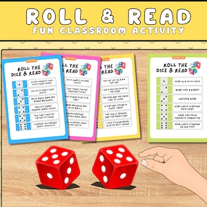 Roll and Read Preschool Sentences Game Kindergarten Reading Fluency ...