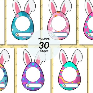 Easter Bunny Eggs Personalised Activity for Kids Easter Craft Preschool ...