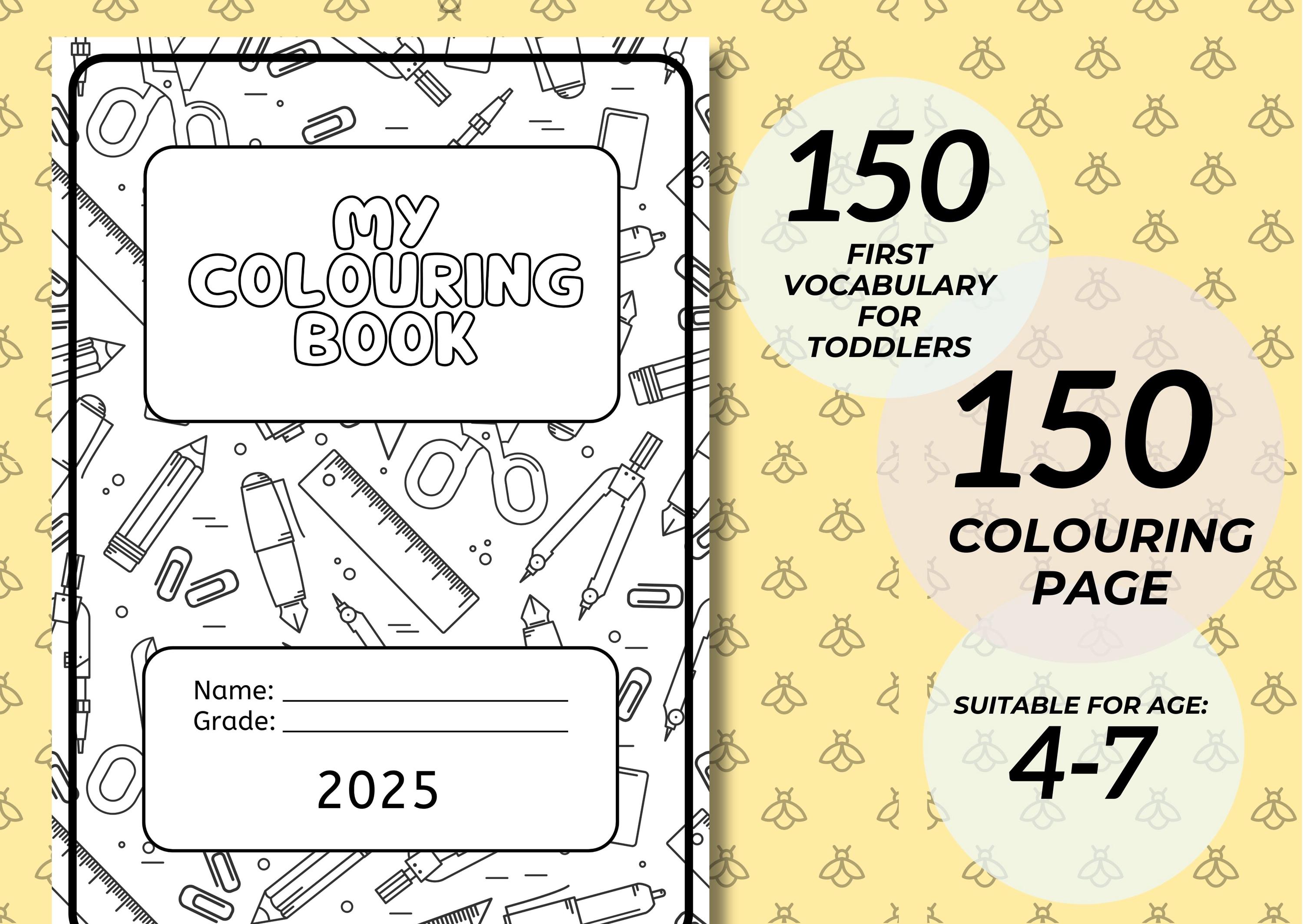 Printable Coloring Pages With Vocabulary for Kids Preschoolers Coloring ...