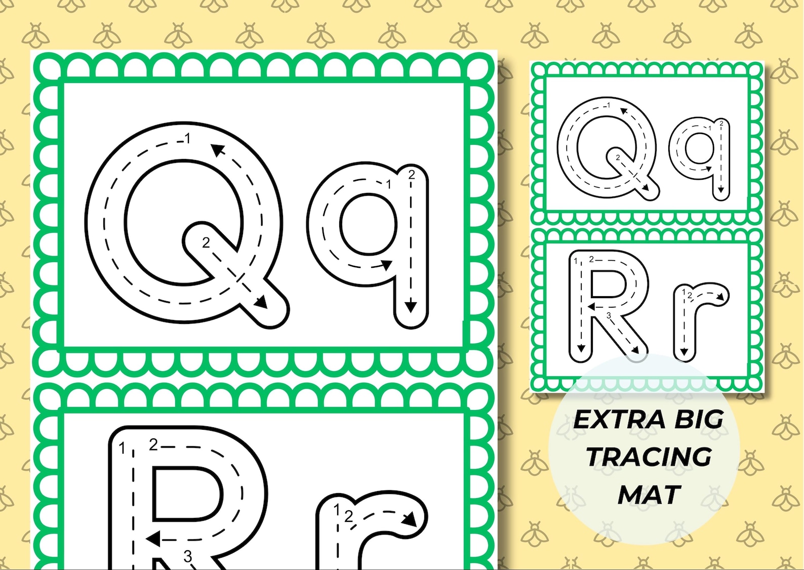 Alphabet Letter ABC Tracing Cards Preschool Homeschool Activity ...