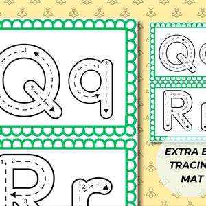 Alphabet Letter ABC Tracing Cards Preschool Homeschool Activity ...