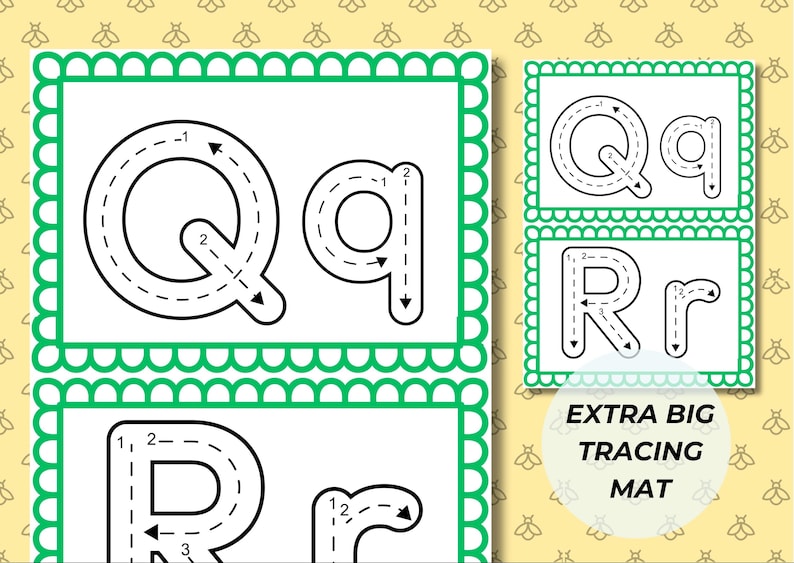 Alphabet Letter ABC Tracing Cards Preschool Homeschool Activity ...