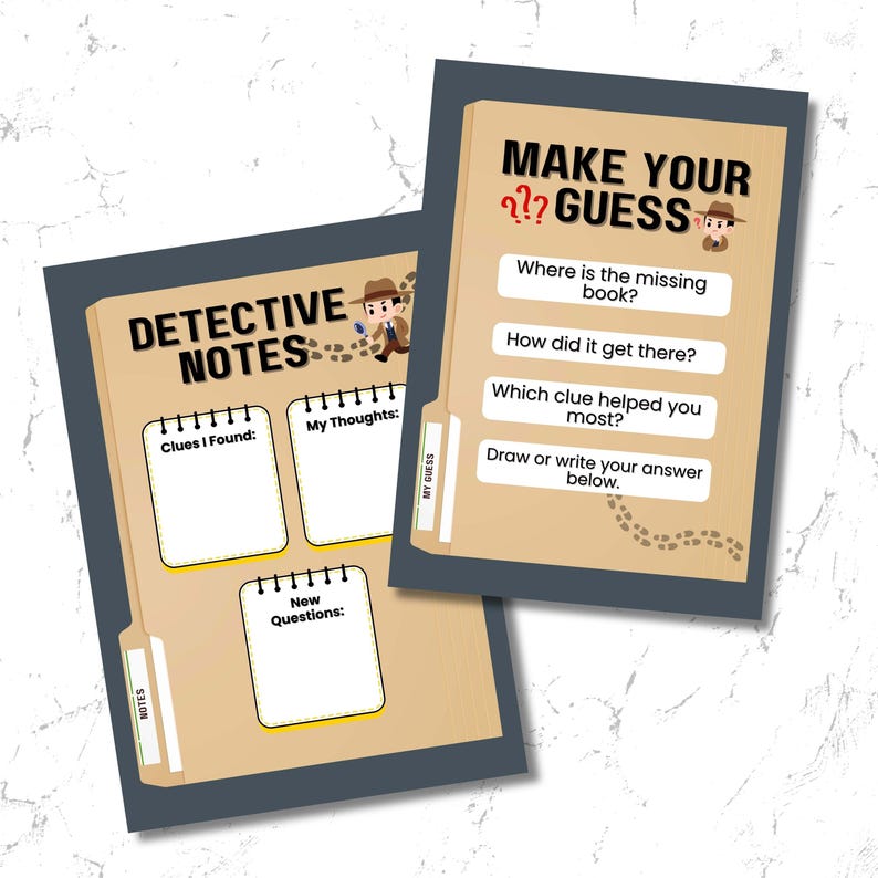 Kids Detective Pretend Play Preschool Printable Mystery Case File ...
