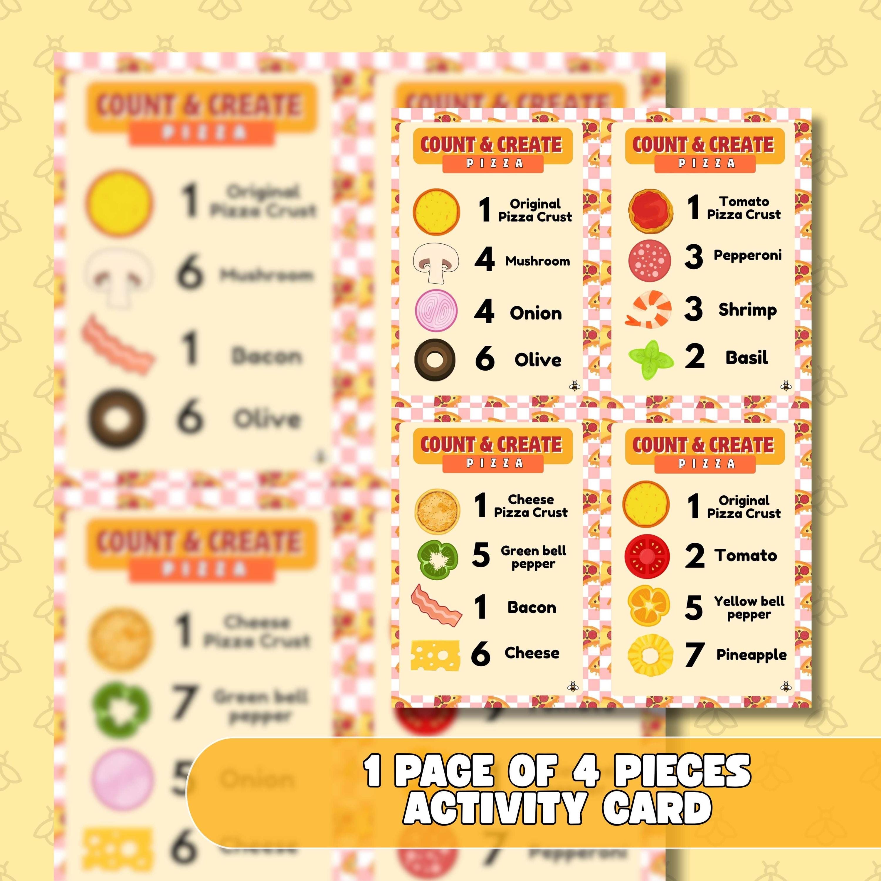 Build A Pizza Recipe for Preschool Maths Play Pretend Activity for Kids ...