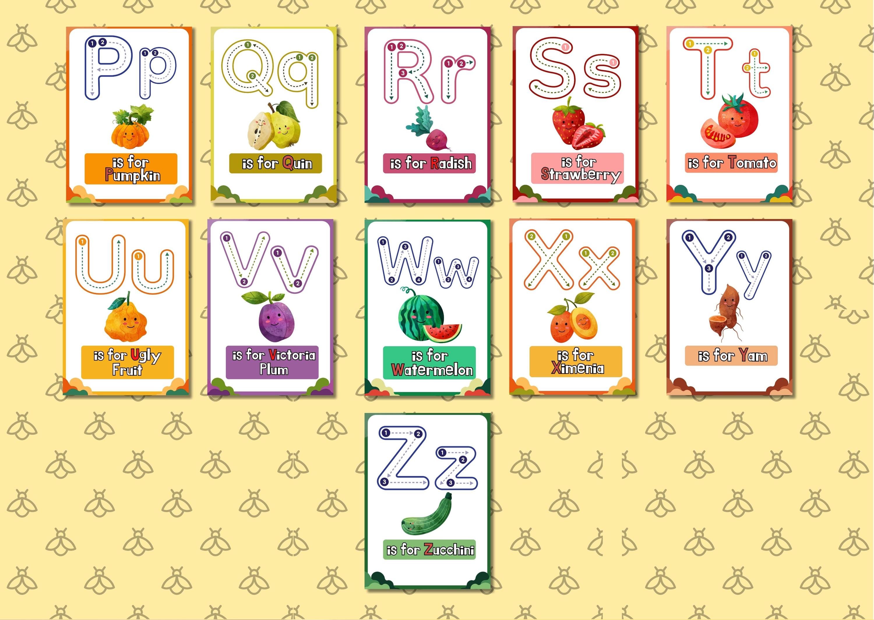 Alphabet Poster for Classroom Decoration Preschool Letter Flashcard ...