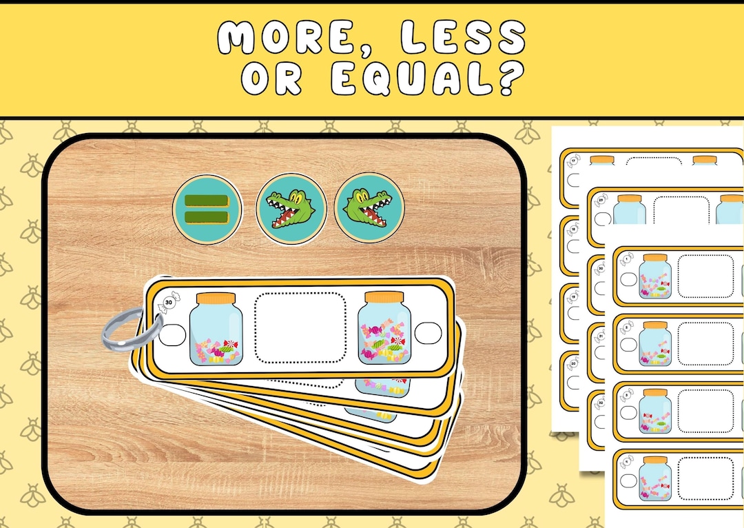MORE or LESS Mathematics Worksheets, Comparing Numbers From 1 - 100 ...