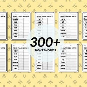 Sight Words Kindergarten Preschool Worksheets Homeschool Activity Pages ...