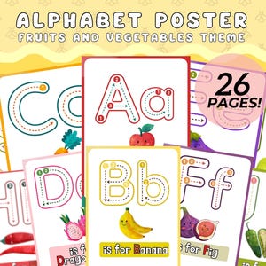 Alphabet Poster for Classroom Decoration Preschool Letter Flashcard ...