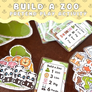 Build A Zoo Pretend Play Preschool Printable Busy Book Kindergarten ...