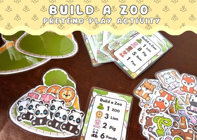 Build A Zoo Pretend Play Preschool Printable Busy Book Kindergarten ...