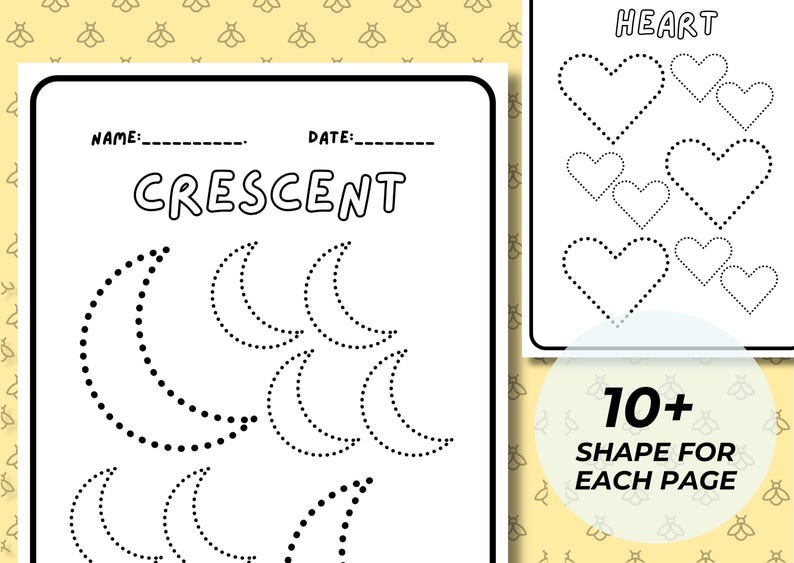 2D Shape Tracing Preschool Worksheet Fun Pre-writing Practice Tracing ...