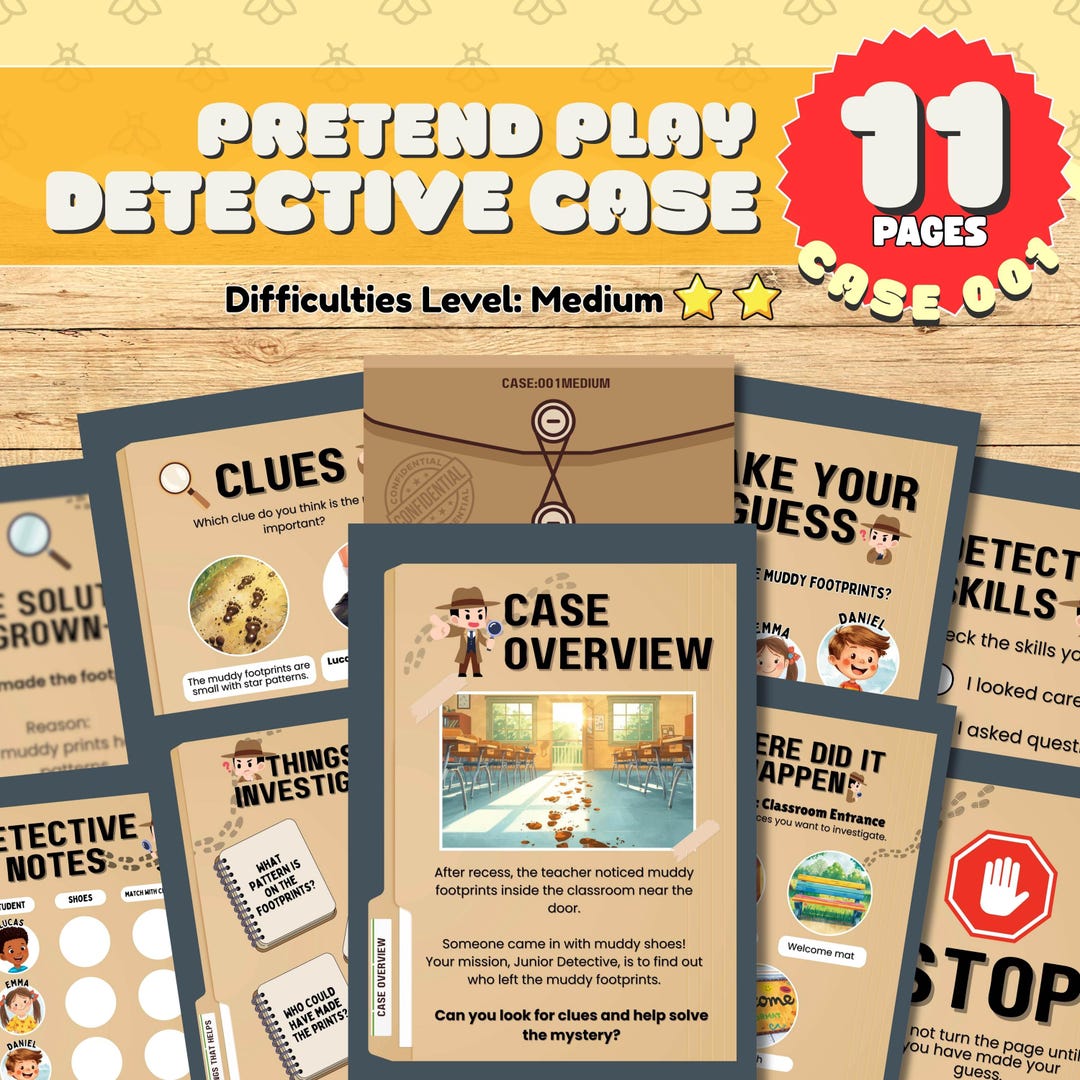 Junior Detective Mystery Game Printable Kids Case File Activity ...