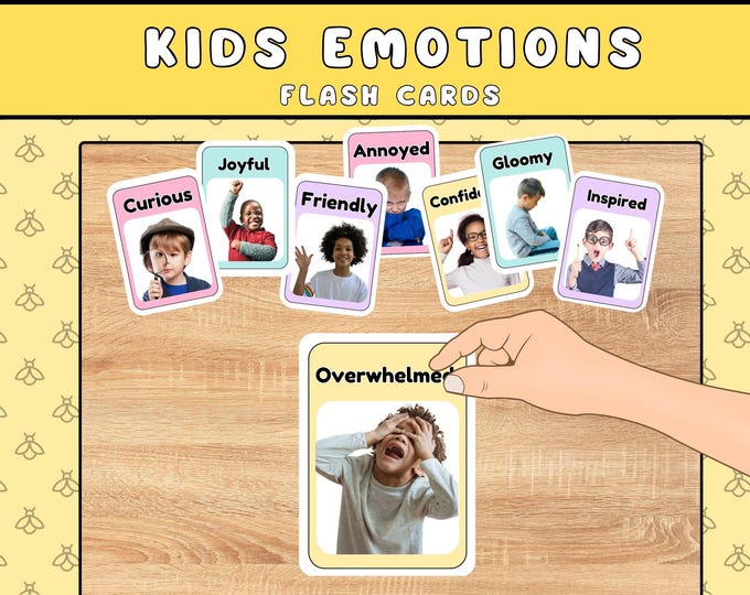 28 Photo Emotions Flashcards, Printable Feelings Flash Cards, Real ...