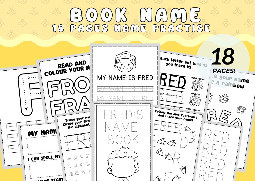 Custom Preschool Name Tracing Sheet Handwriting Practice Sheets ...