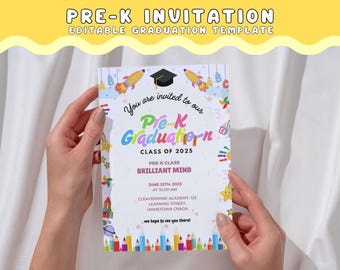 Preschool Graduation Program Template Class of 2025 Pre-k Printable ...