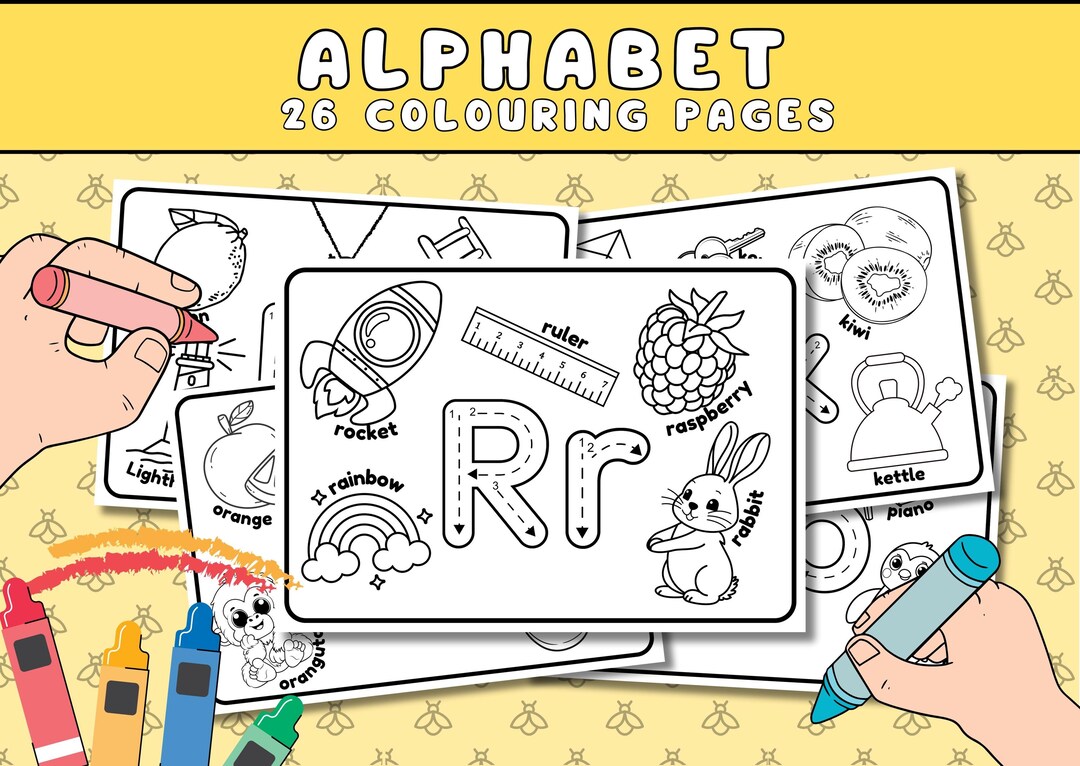Alphabet Preschool Coloring Pages, Kindergarten Printable Activity ...