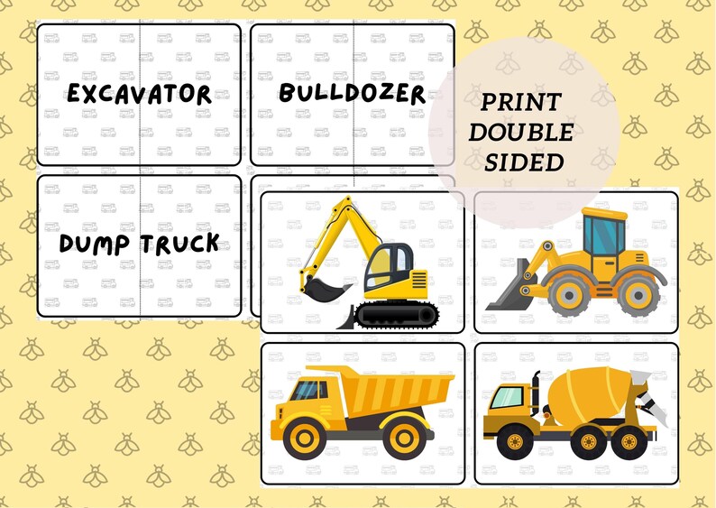 Matching Trucks Activity Printable Fun Transportation Matching Game Fun ...