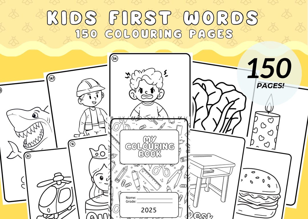 Printable Coloring Pages With Vocabulary for Kids Preschoolers Coloring ...