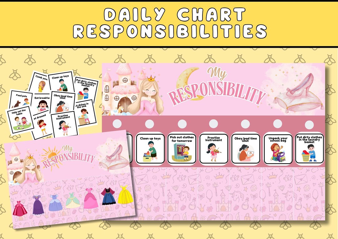 Princess Kids Flip Chart Morning & Evening , Planning Toddler Bedtime ...