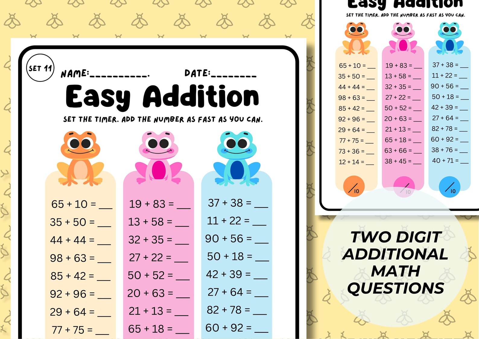 Maths Drill Addition 1000+ Equation Worksheets Printable Number 1 to ...