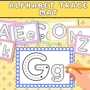Alphabet Letter ABC Tracing Cards Preschool Homeschool Activity ...