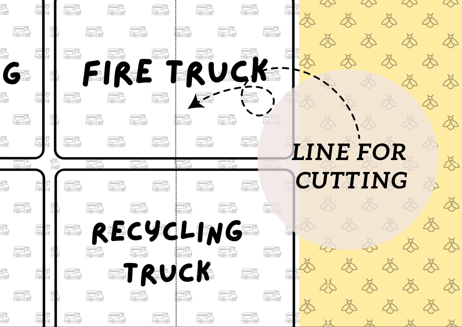 Matching Trucks Activity Printable Fun Transportation Matching Game Fun ...