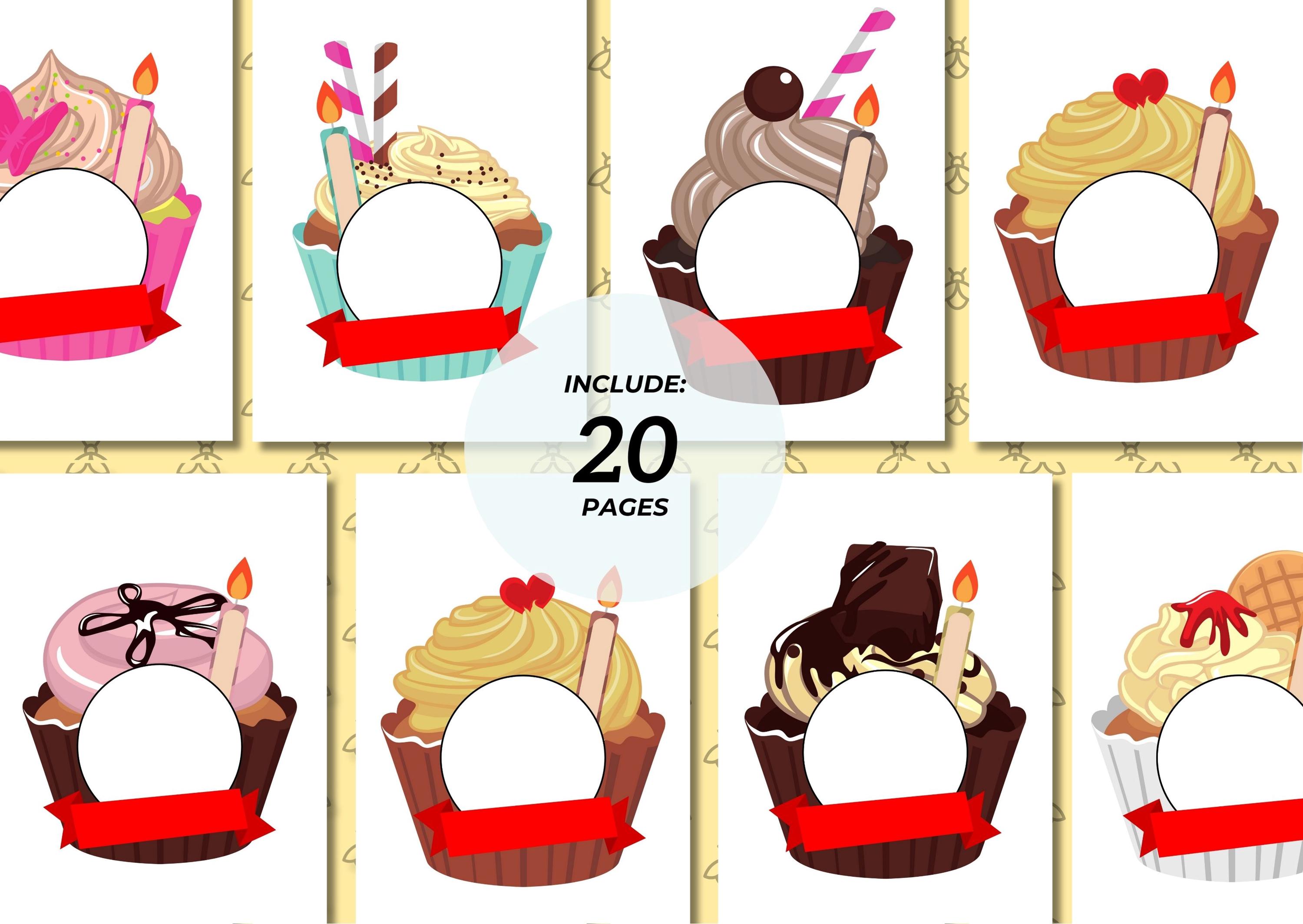 Classroom Birthday Display Cupcake Theme Birthday Chart for Preschool ...