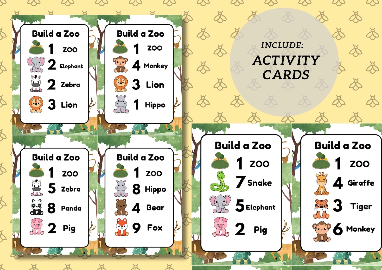 Build A Zoo Pretend Play Preschool Printable Busy Book Kindergarten ...