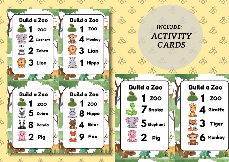 Build A Zoo Pretend Play Preschool Printable Busy Book Kindergarten ...