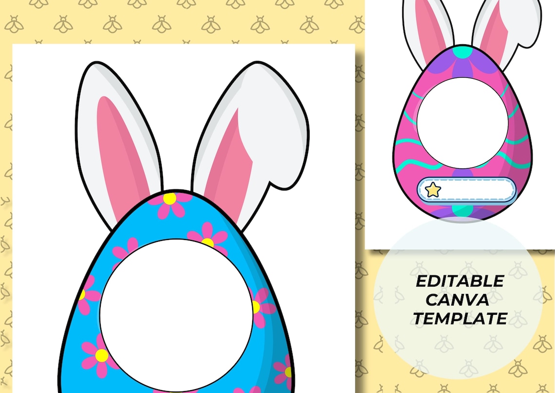 Easter Bunny Eggs Personalised Activity for Kids Easter Craft Preschool ...