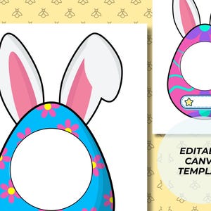 Easter Bunny Eggs Personalised Activity for Kids Easter Craft Preschool ...